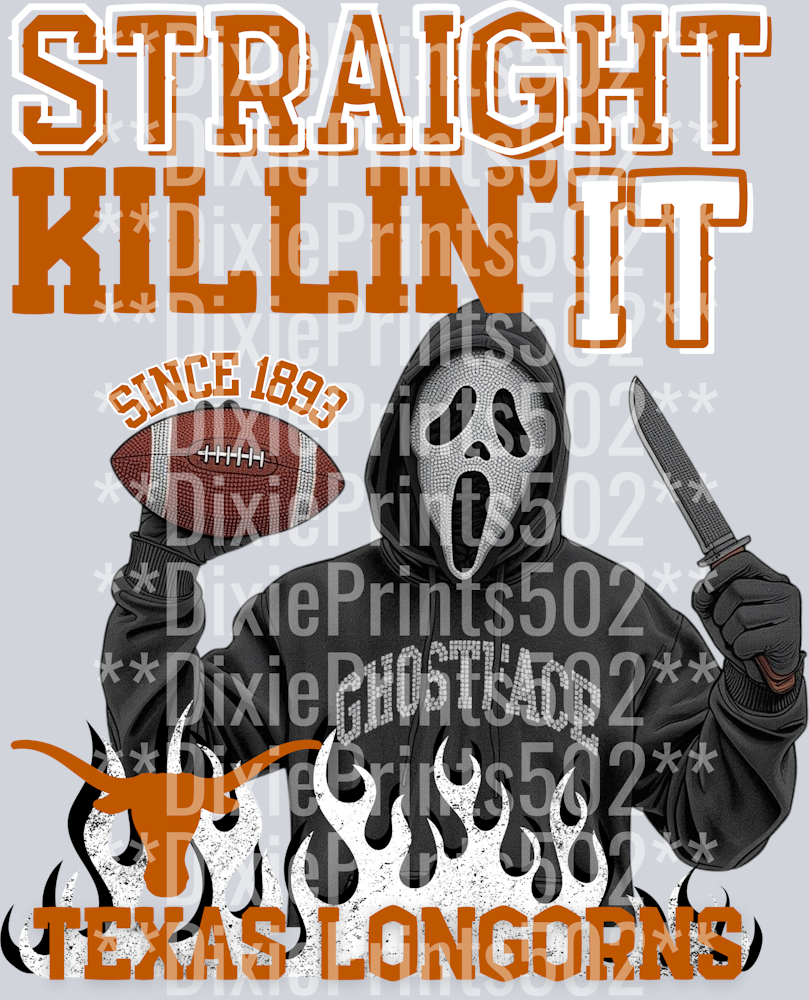 GHOST FACE TX LONGHORNS – **DixiePrints502**